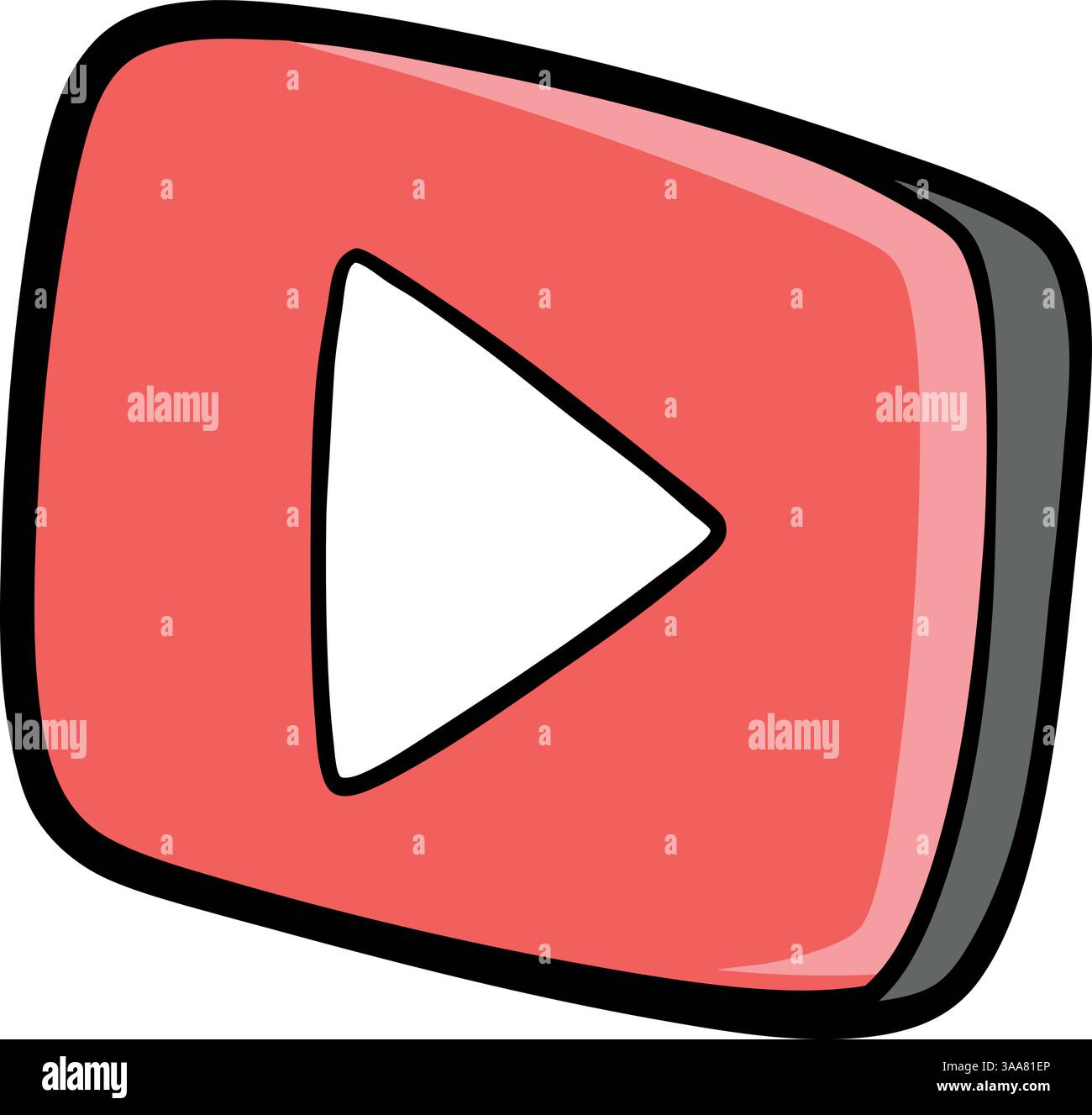 Red play button vector Stock Vector Image & Art - Alamy