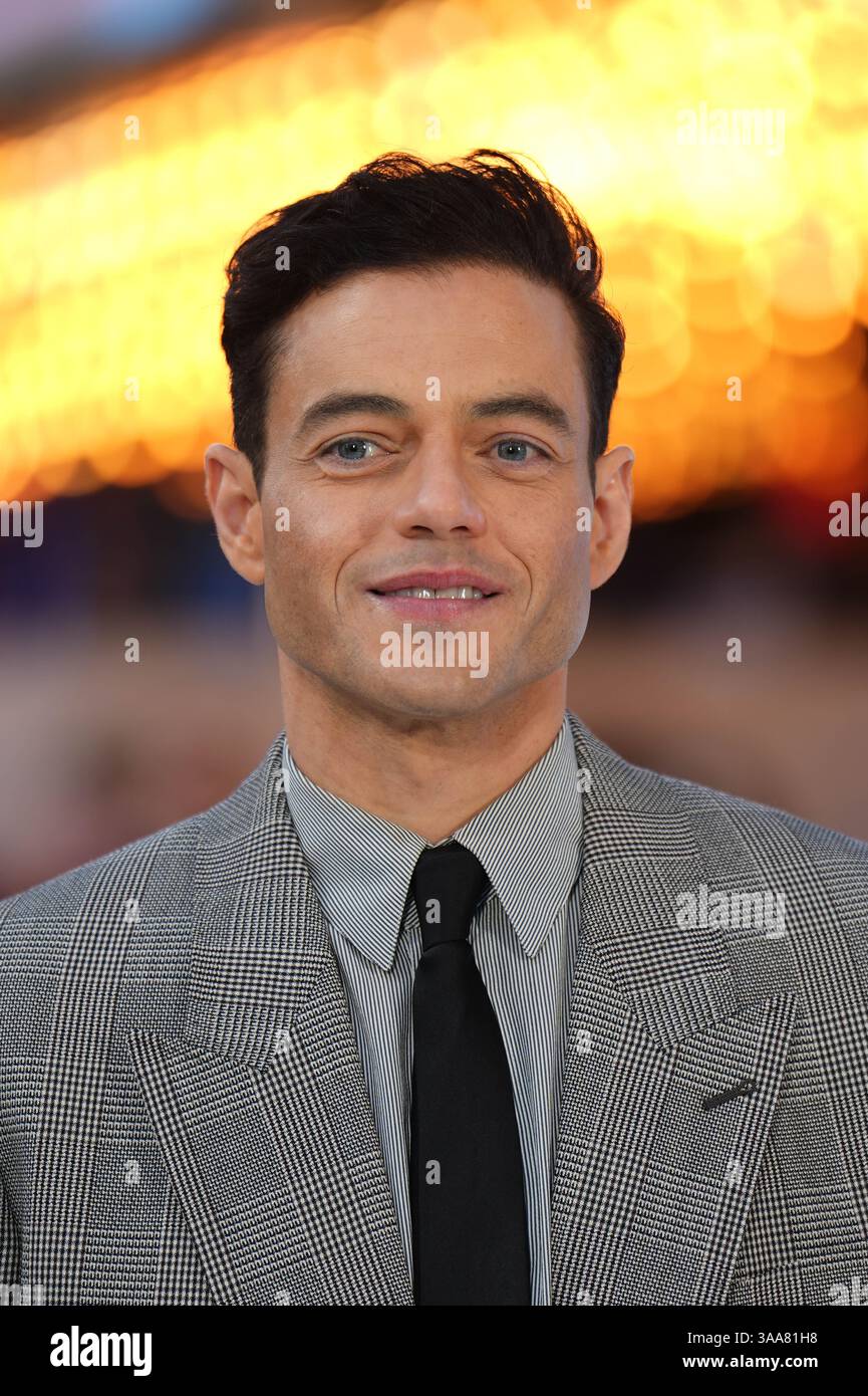 Rami Malek attends the European premiere of The Amateur, at the Odeon Luxe, Leicester Square ...