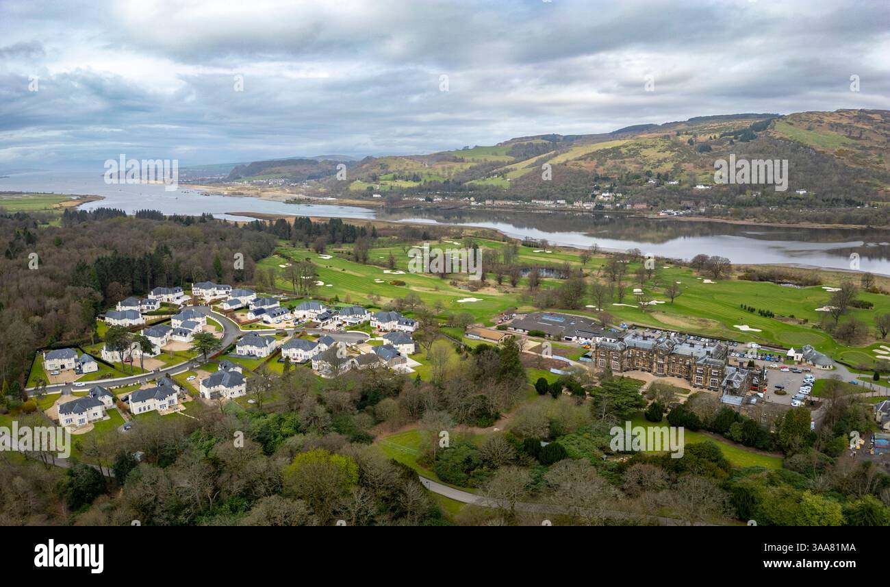 Aerial view gated community uk hi-res stock photography and images - Alamy