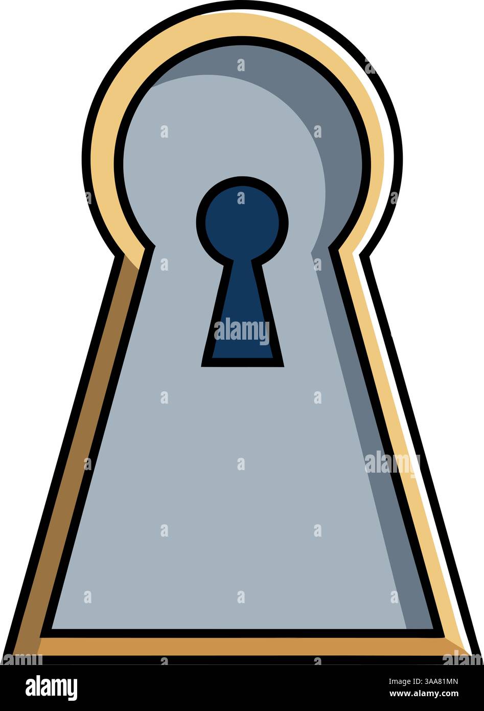 Keyhole illustration with metallic outline Stock Vector Image & Art - Alamy