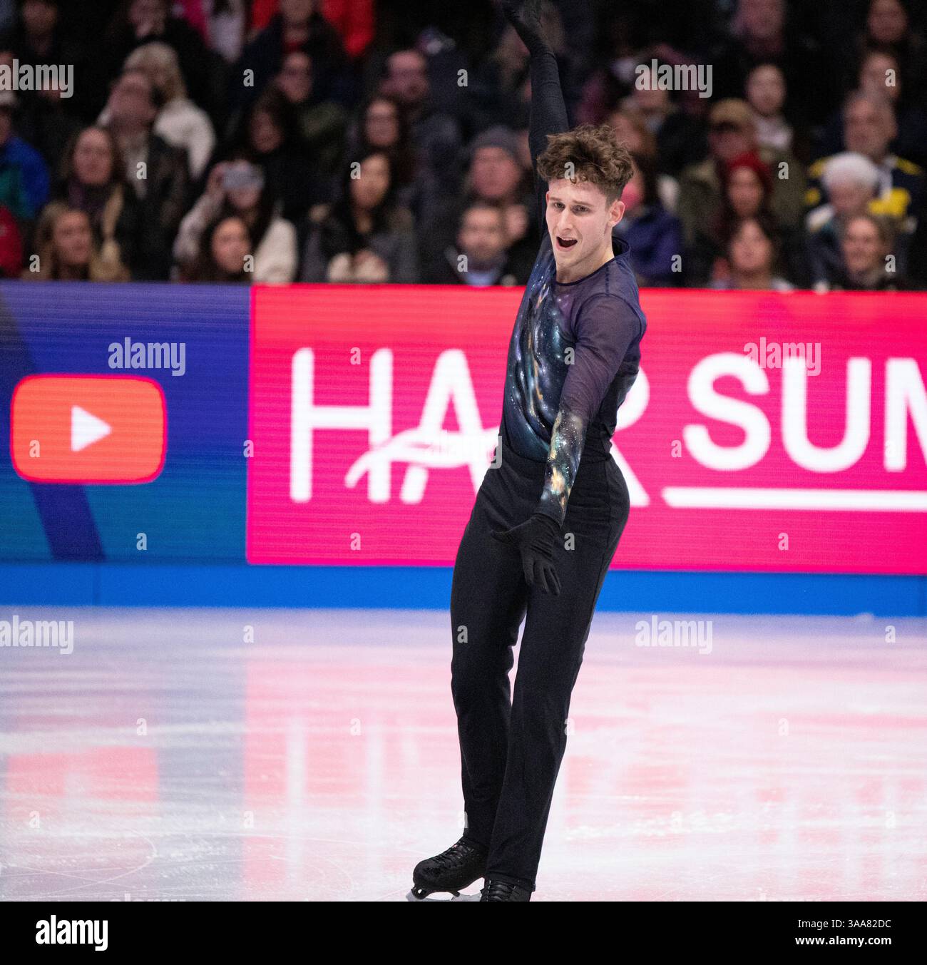 Boston,. MA. March 28, 2025. Lukas Britschgi in the Men's Free Skate at ...