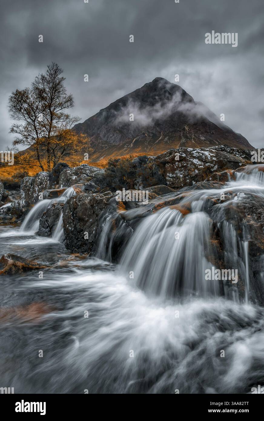 Stob Dearg in the Buachaille Etive Mor mountain ridge, in the scottish ...