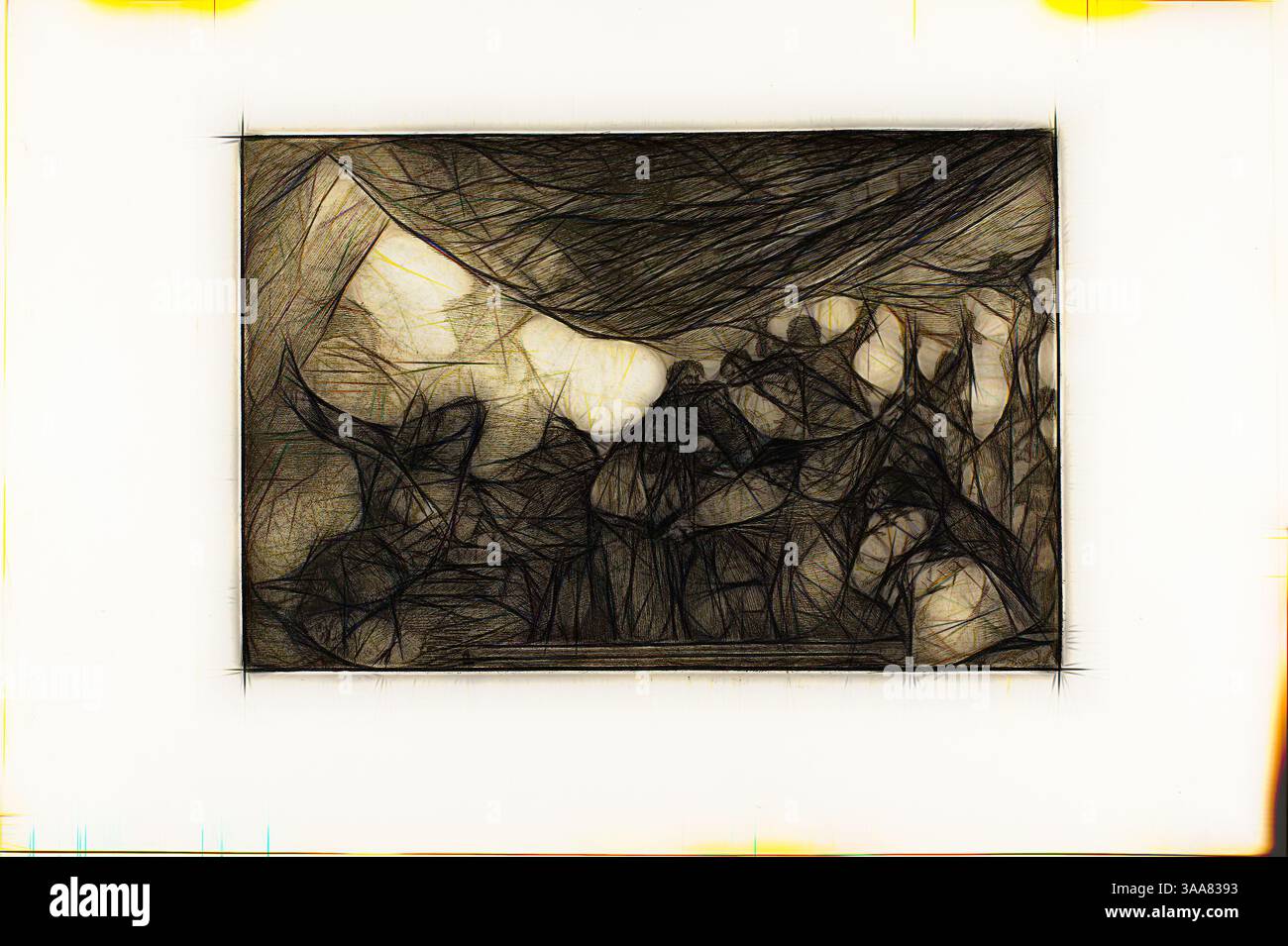 Tangled composition of abstract shapes creates hi-res stock photography ...