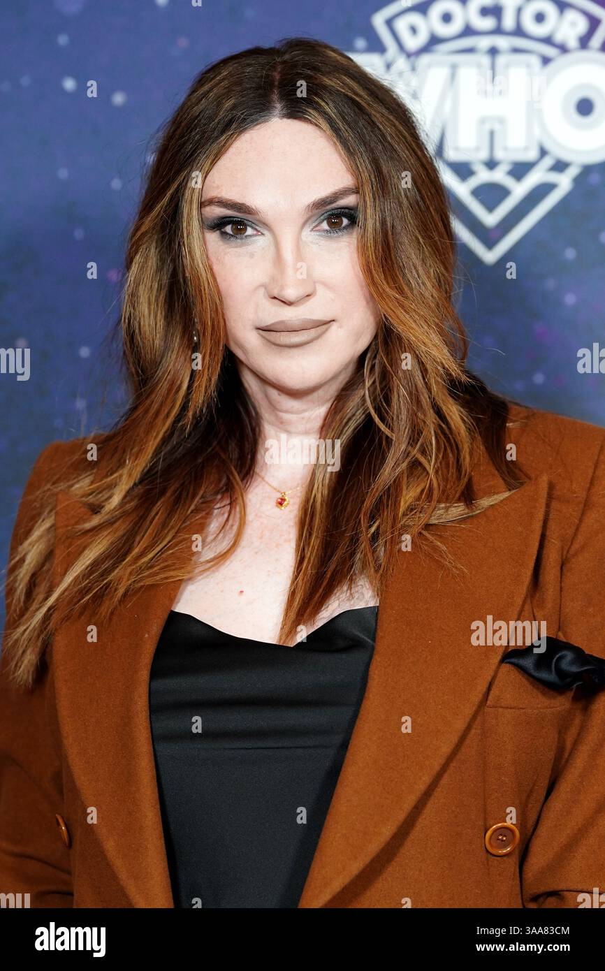 Juno Dawson attending the premiere of Doctor Who season two, at the ...