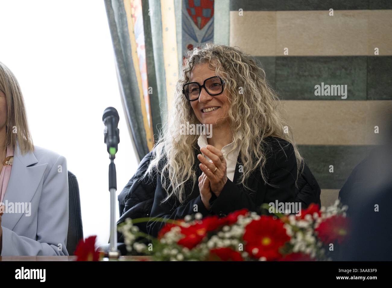 Sammy Basso's Mum Laura Lucchin during to the Naming of the first ...