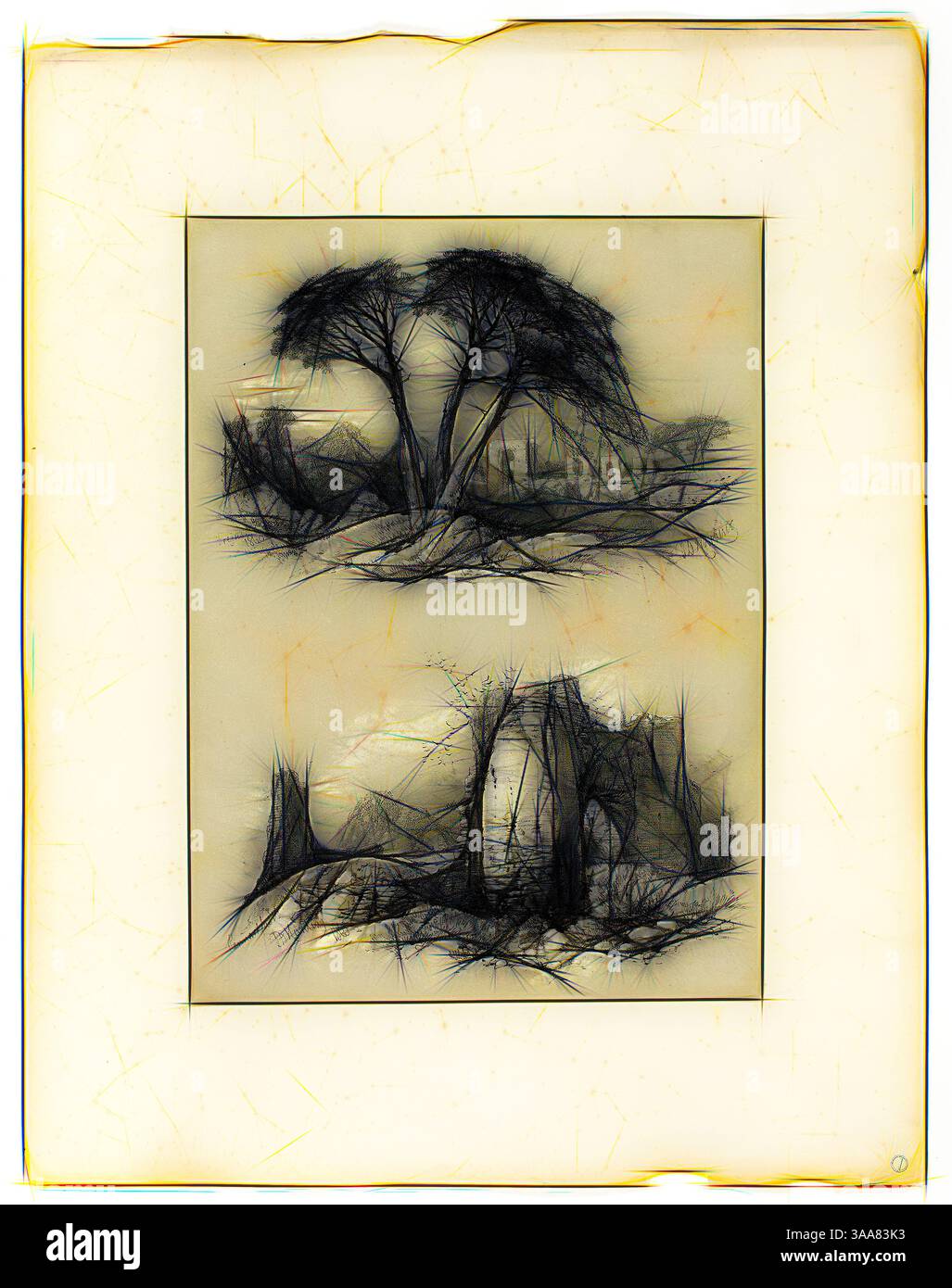Upper section depicts abstract trees hi-res stock photography and ...