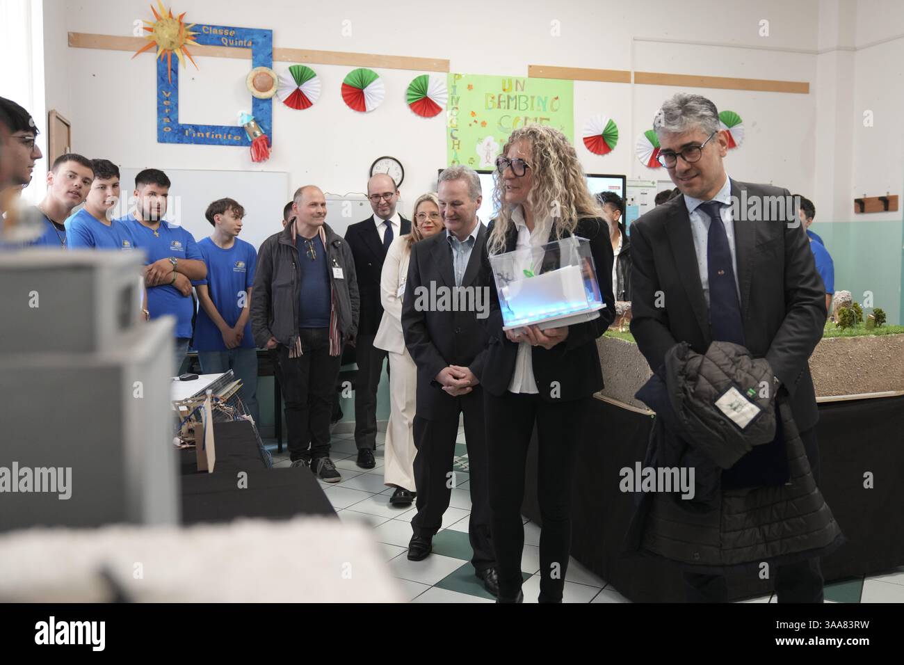 Sammy Basso's parents Laura Lucchin visit the school and Amerigo Basso ...