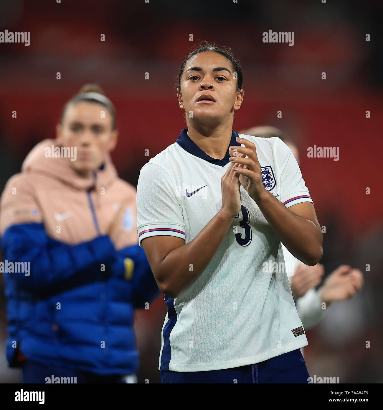 England Defender Jess Carter (3) during the FIFA Women’s International ...