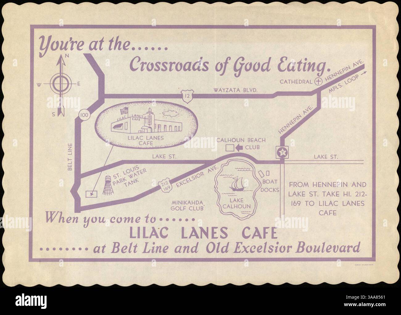Westling's Lilac Lane menu includes a bi-fold layout, a map with ...
