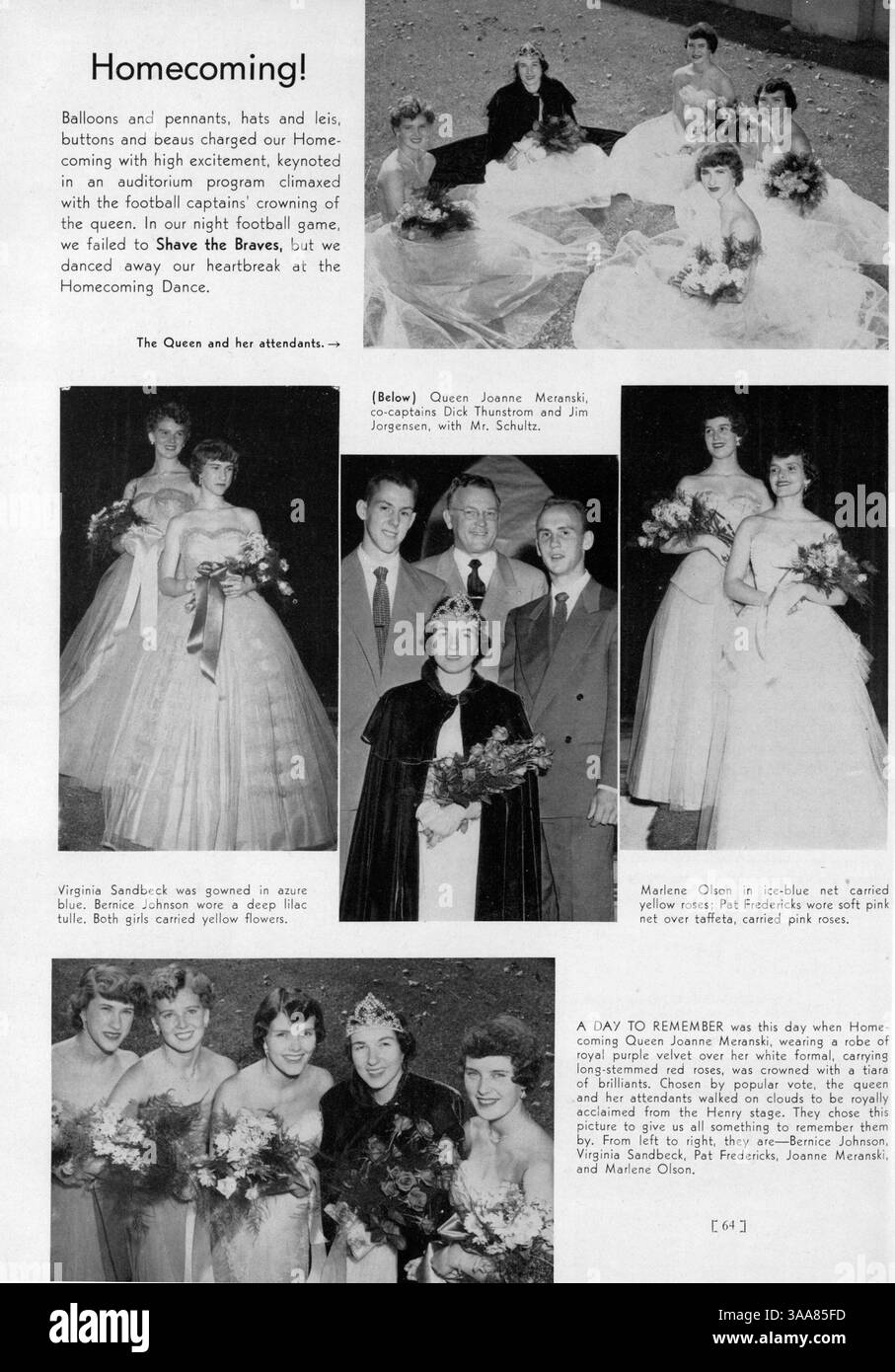 Documenting major school events from the 1952 1953 year hi-res stock ...