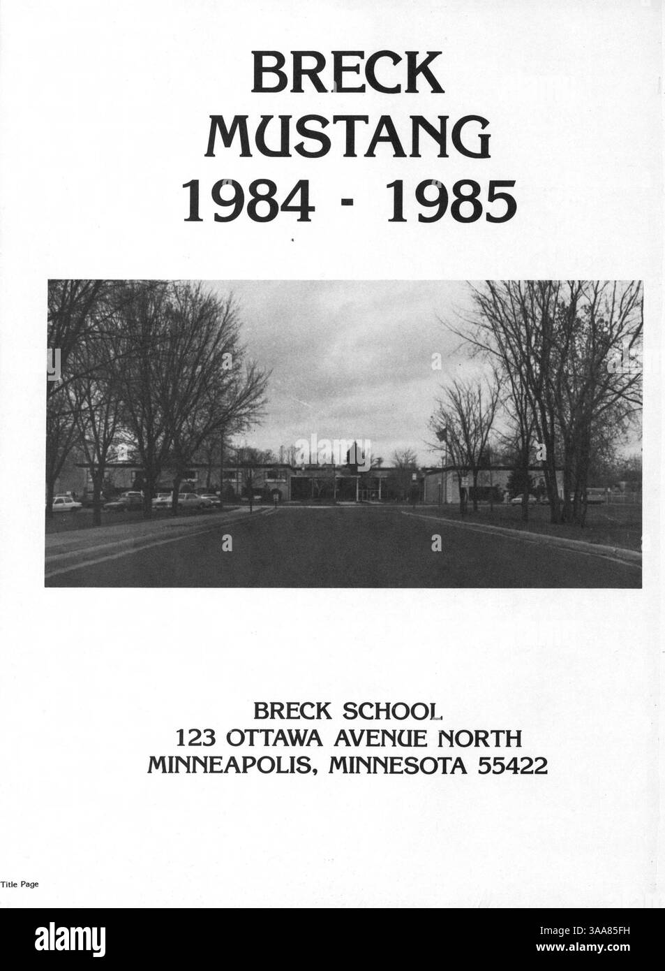 The 1985 Breck Mustang Yearbook provides an overview of student life ...