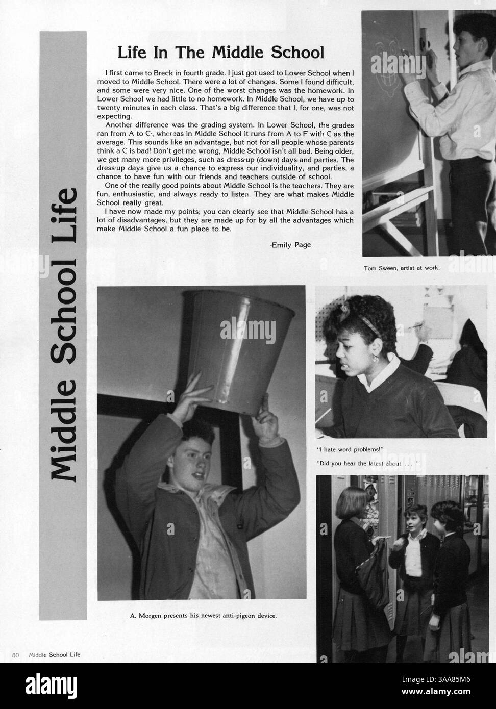 This yearbook from 1985 features Breck High School’s students, teachers ...