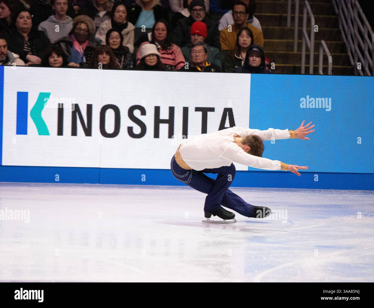 Boston,. MA. March 28, 2025. Andrew Torgashev in the Men's Free Skate ...