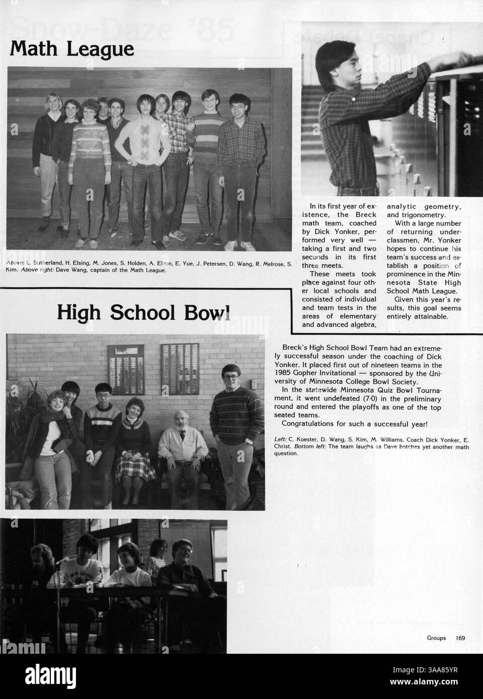 The 1985 edition of the Breck Mustang yearbook documents the 1984-1985 ...