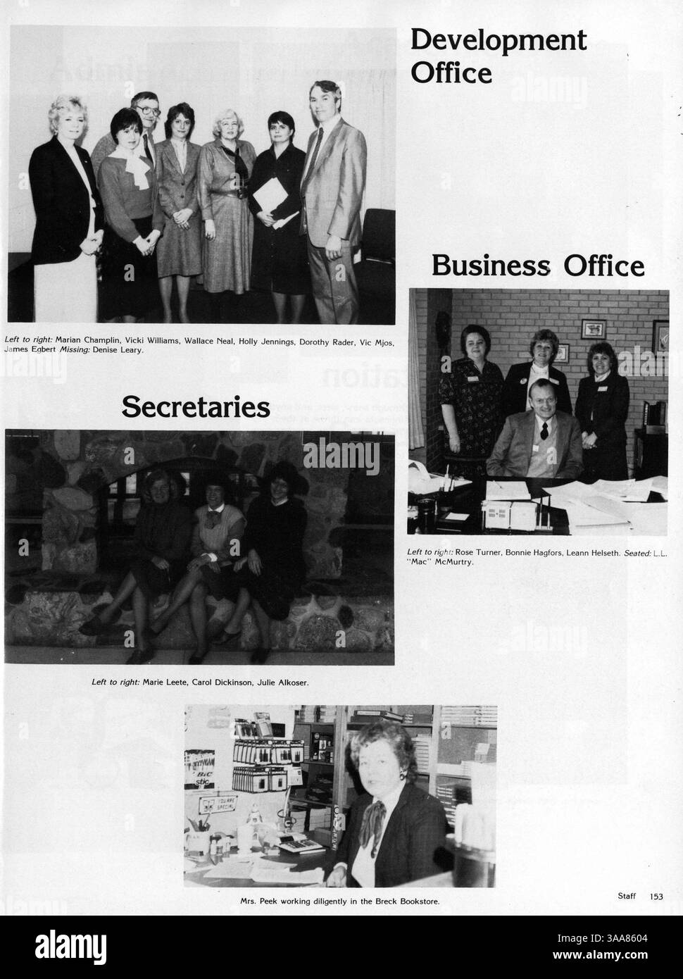 The Breck Mustang 1985 yearbook showcases key moments from the 1984 ...