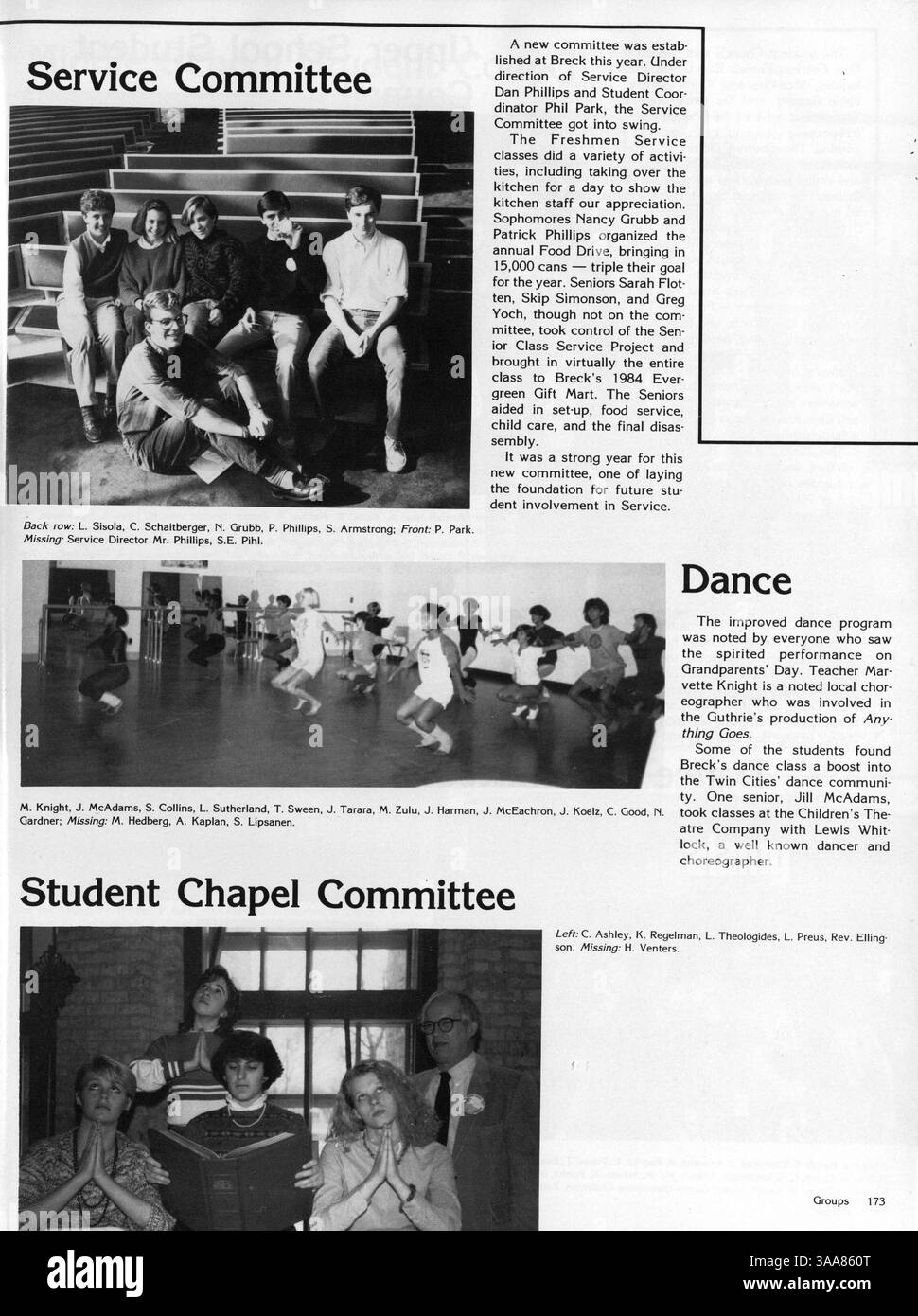 This Breck Mustang yearbook from 1985 provides a snapshot of the 1984 ...
