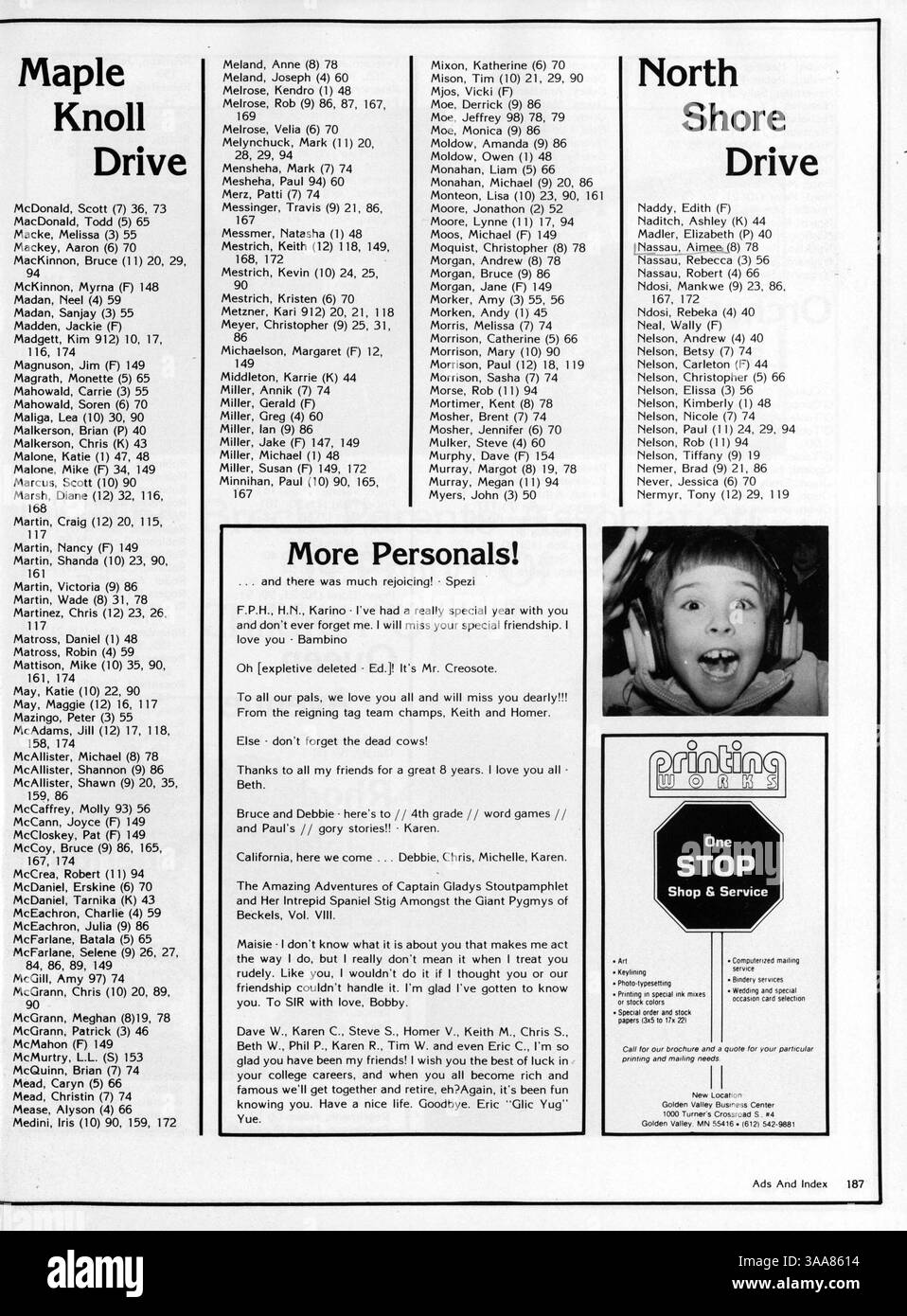 This yearbook from Breck School, 1985, covers students, teachers ...