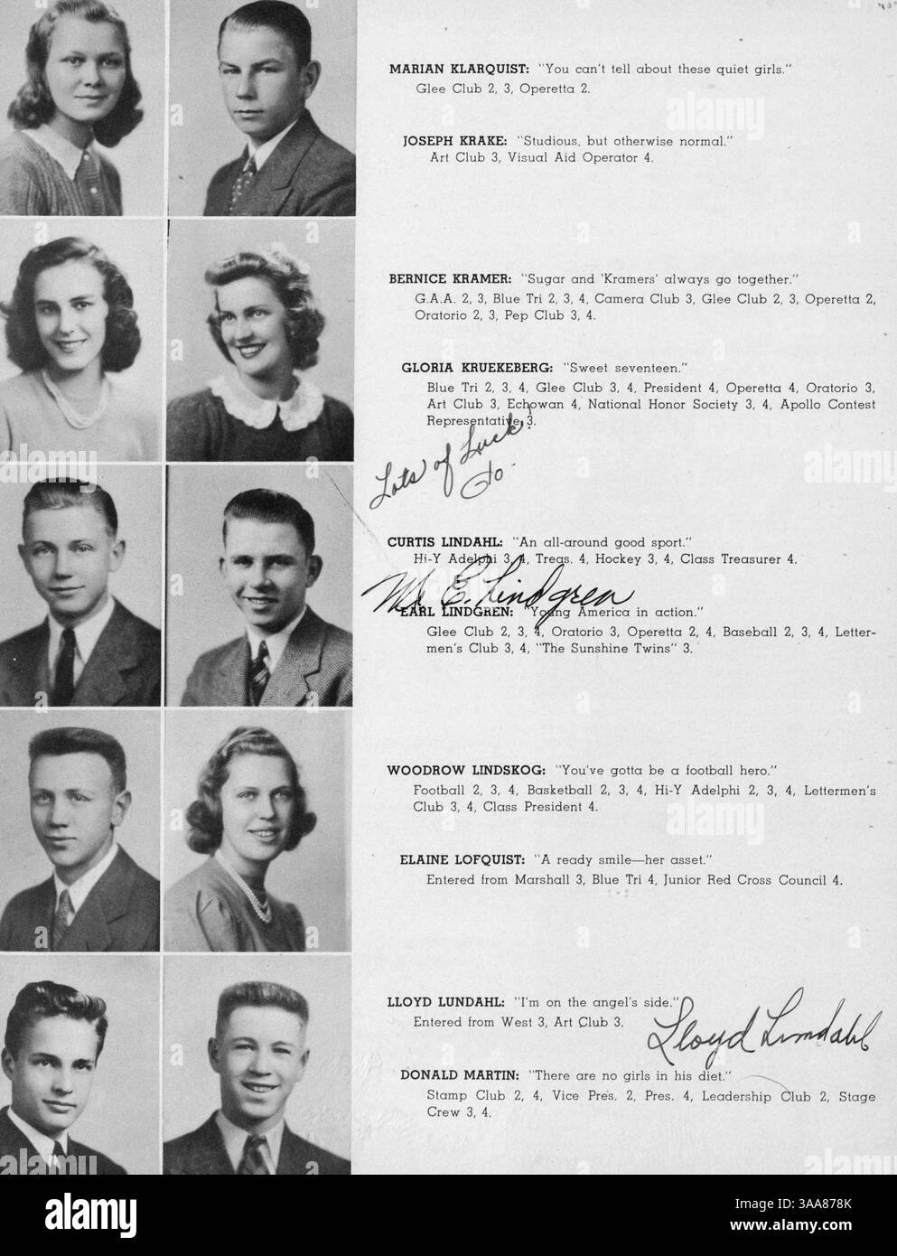 This yearbook, Echowan 1941, highlights the students, teachers ...