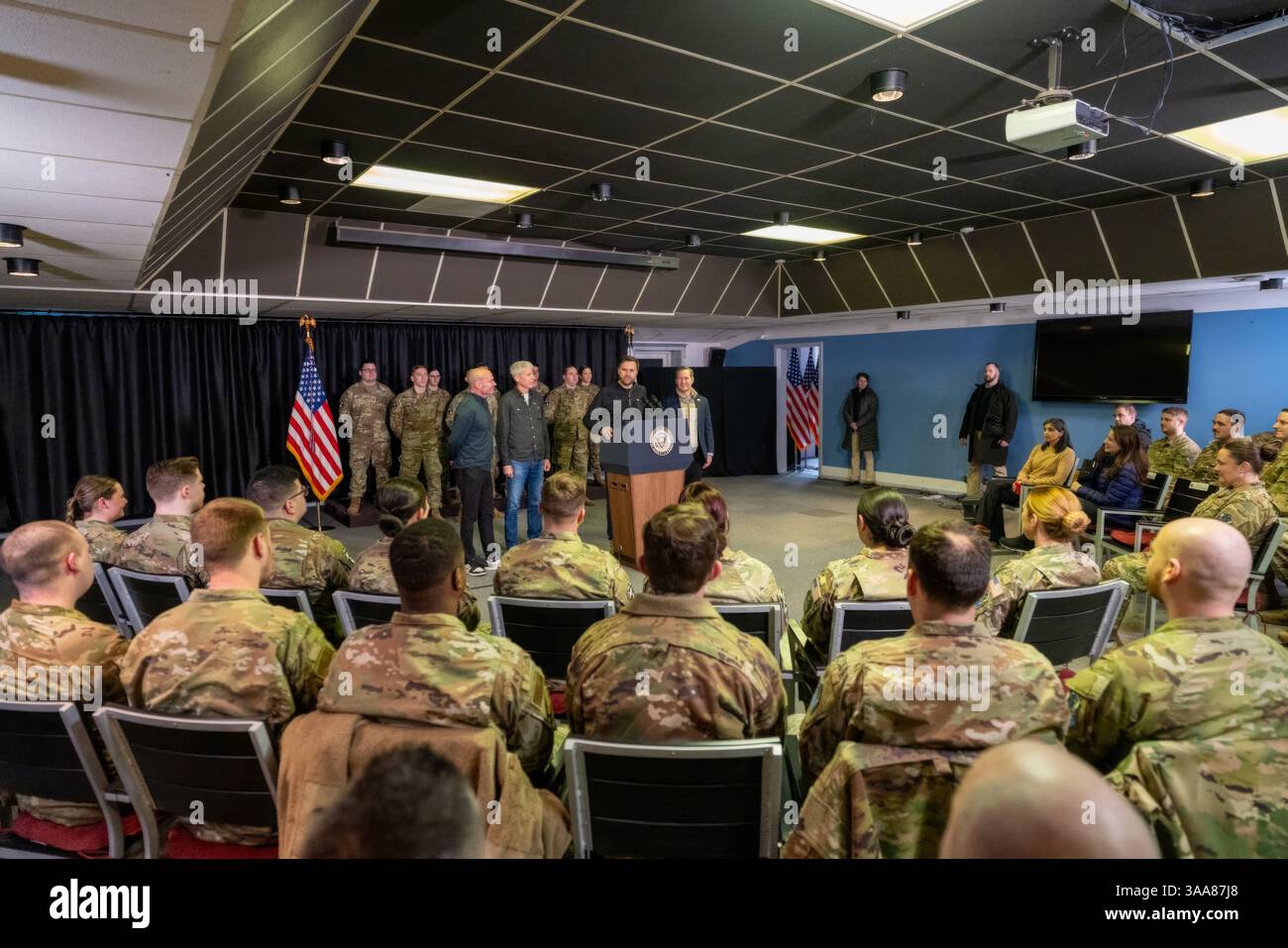 Pituffik, Greenland. 28 March, 2025. U.S Vice President J.D Vance ...