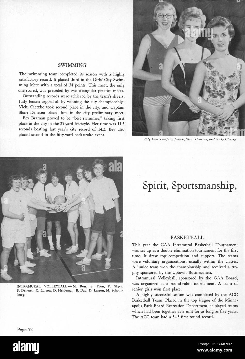 The 1959 hesperian yearbook documents student life hi-res stock ...