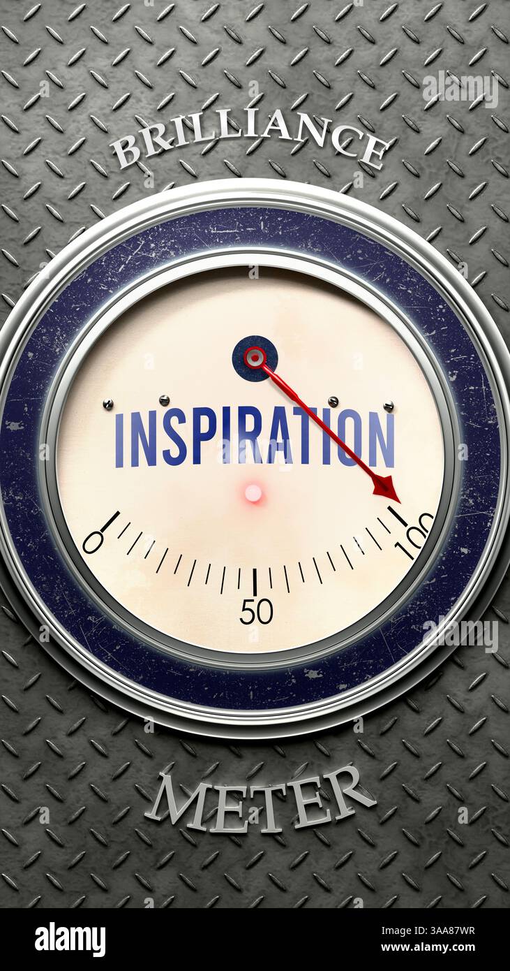 Inspiration and Brilliance that is hitting a full scale, showing a very ...