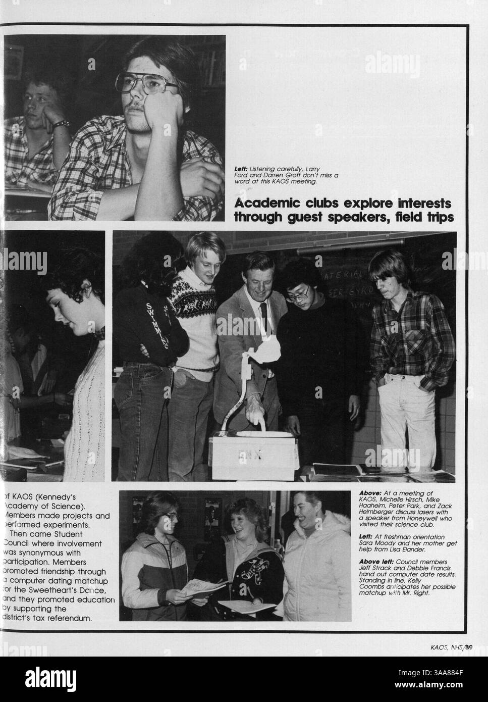 This yearbook from kennedy high school documents the key events hi-res ...