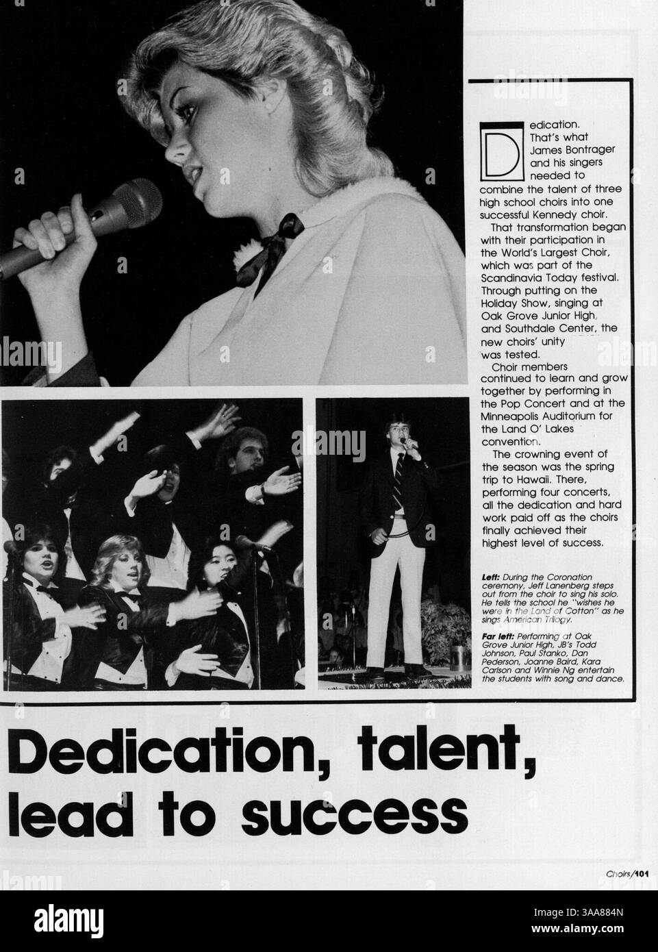 The 1983 yearbook from kennedy high documents significant school events ...