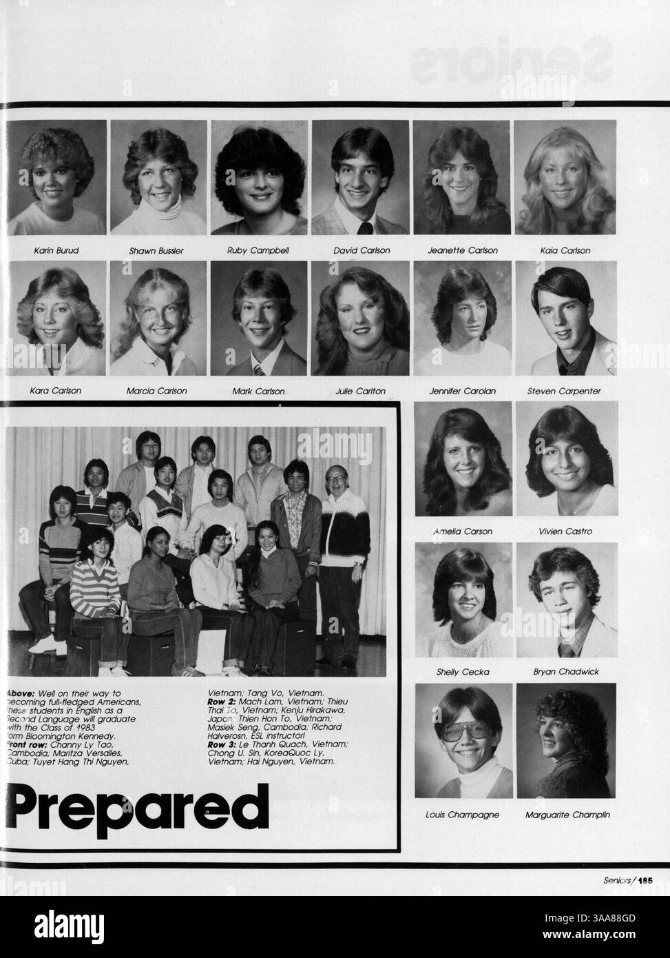 The 1983 kennedy high yearbook highlights the experiences of students ...