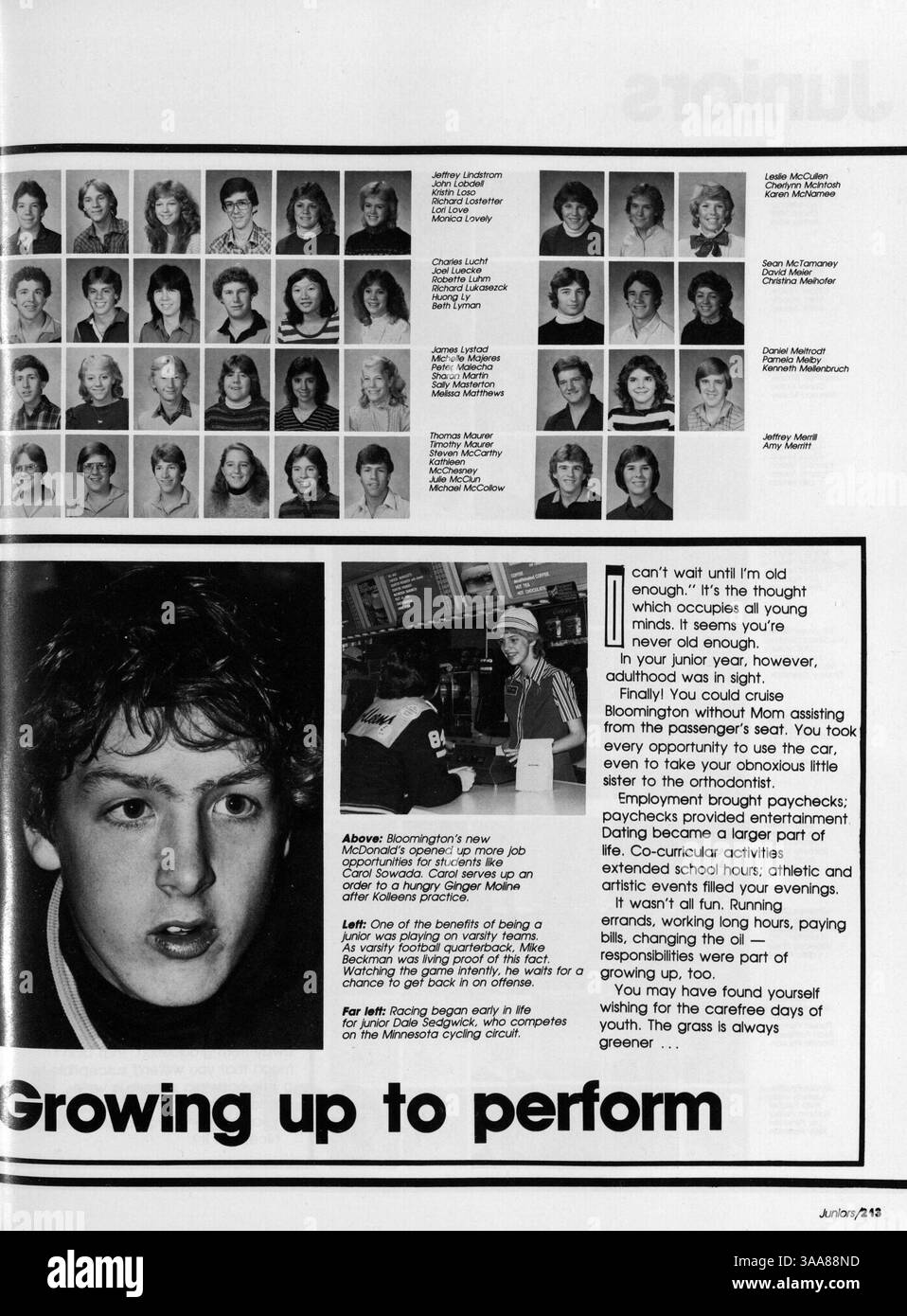 The Kennedy High Yearbook from 1983 records the highlights of the 1982-1983 school year, with ...