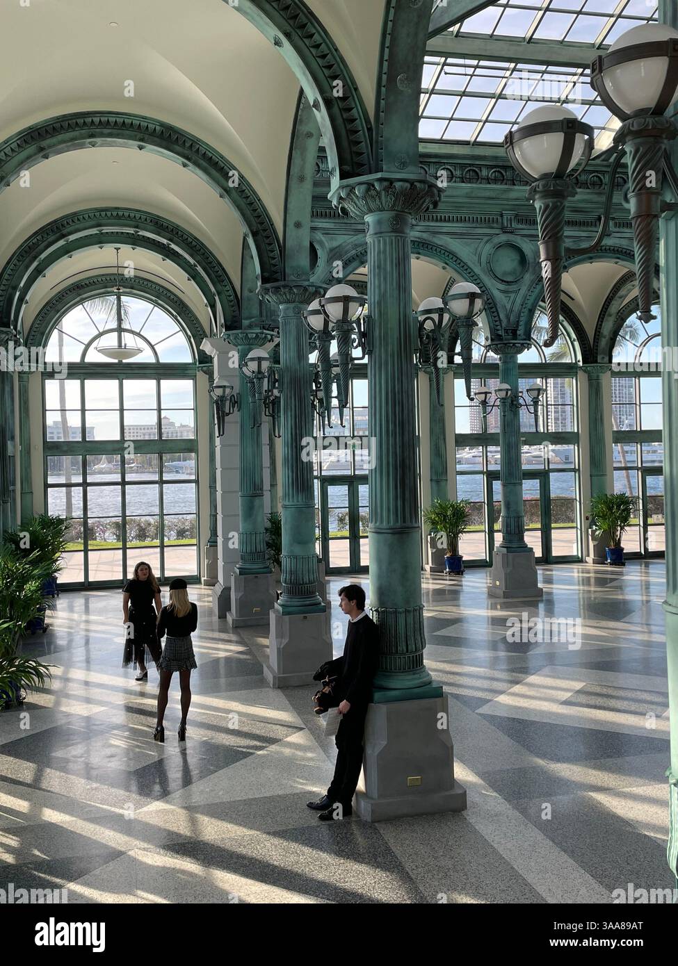 Sunlight streaming in the Flagler Kenan Pavilion at Whitehall, the ...