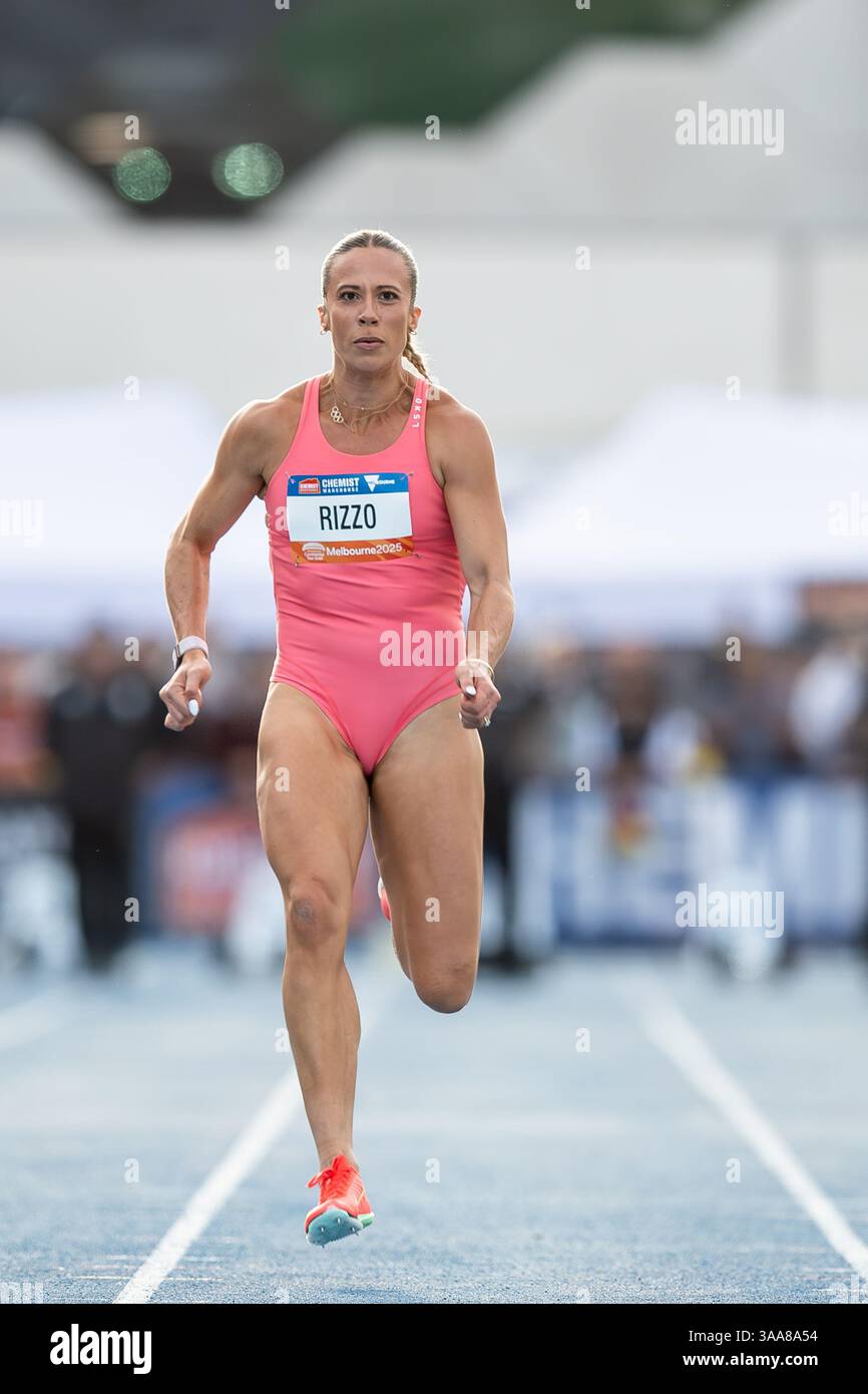 Albert Park, Australia. 29th Mar, 2025. Olympian Bree Rizzo wins 100m ...