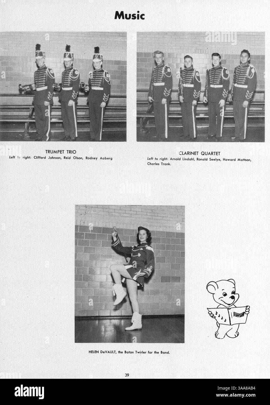 This 1951 edition of Bloomington High's Bear yearbook showcases the ...