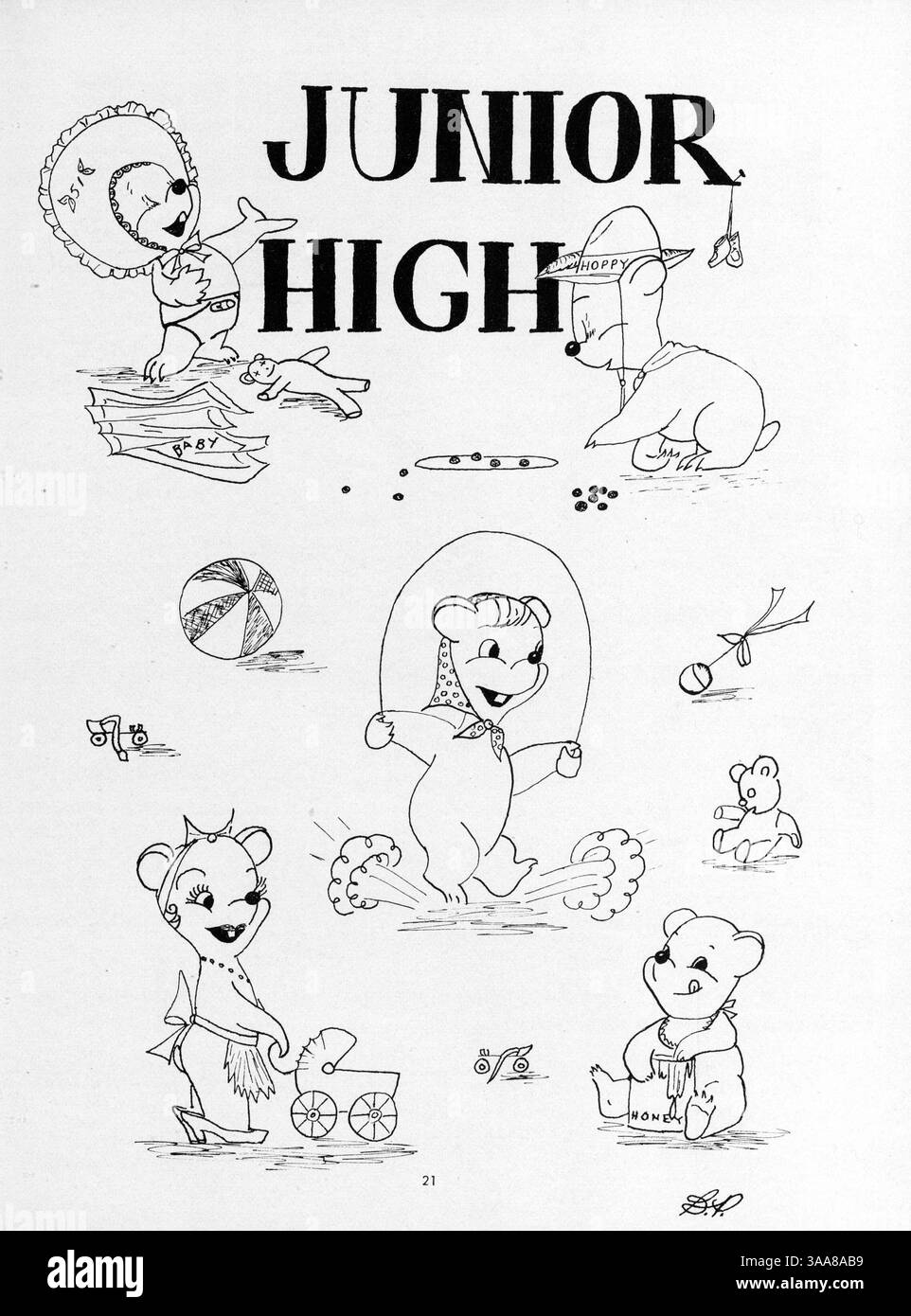 The 1951 Bloomington High School yearbook, Bear, highlights the ...