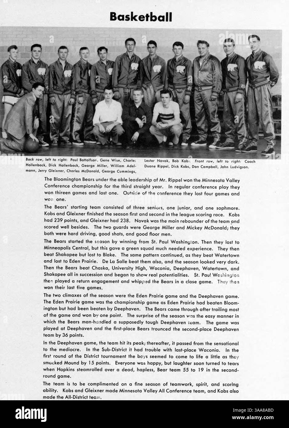 The 1951 Bloomington High School yearbook, Bear, showcases students ...