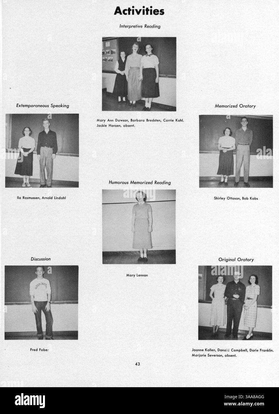 The 1951 bear yearbook from bloomington high school showcases th hi-res ...