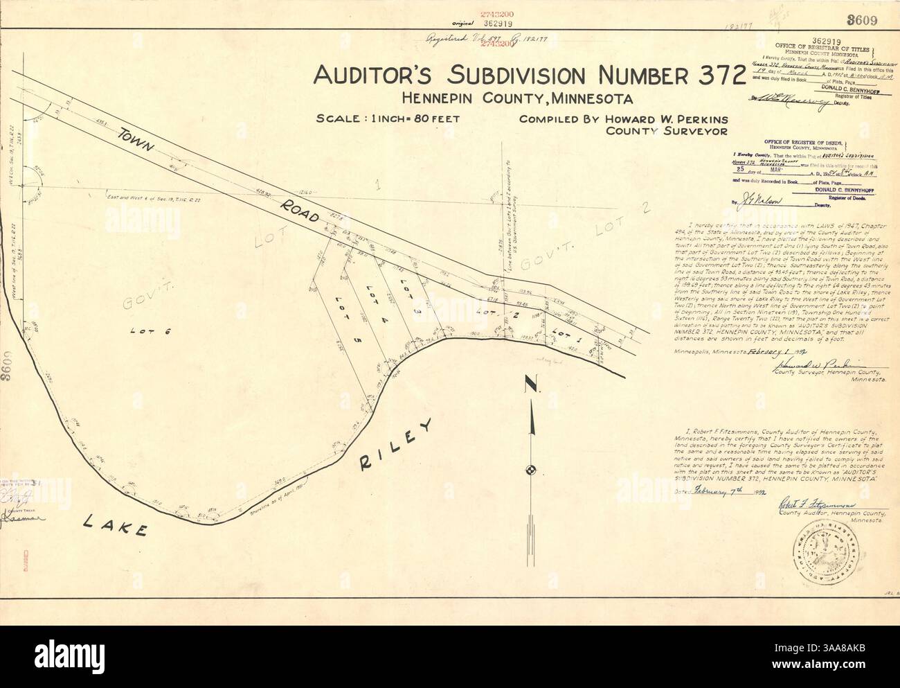 Auditor's Subdivision Number 372 is a designated plot in Hennepin ...