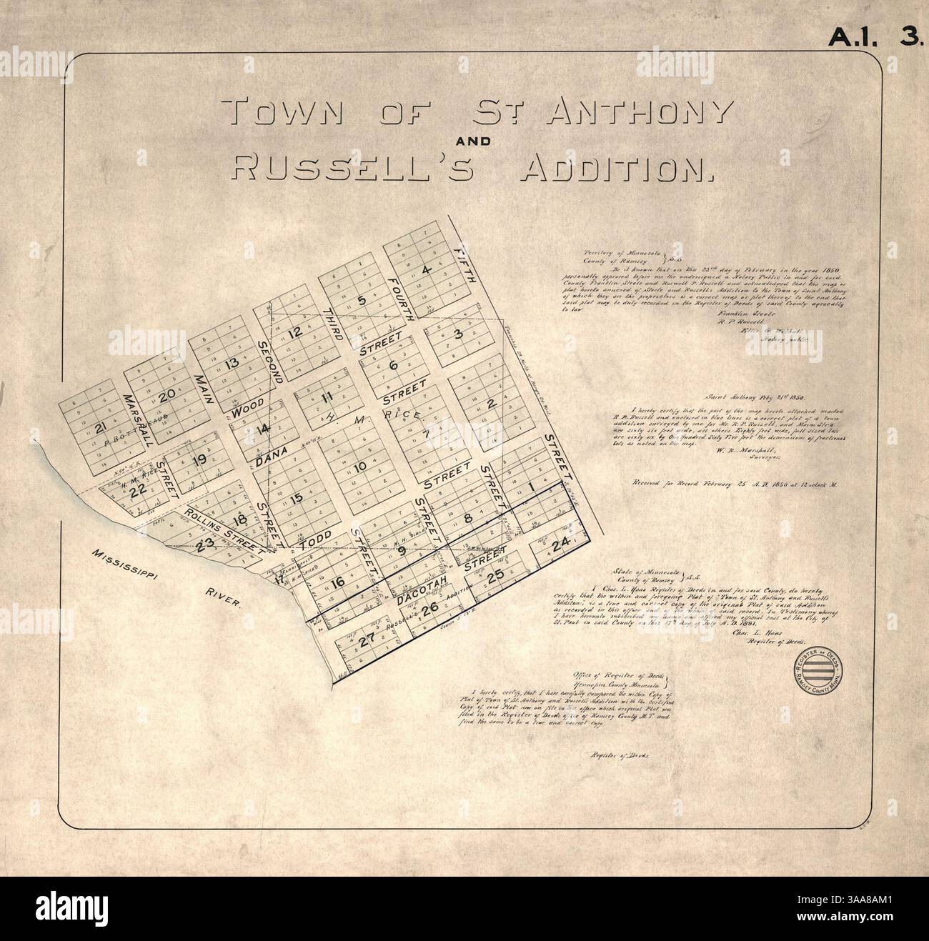 The Town of St. Anthony and Russell’s Addition represent historical ...