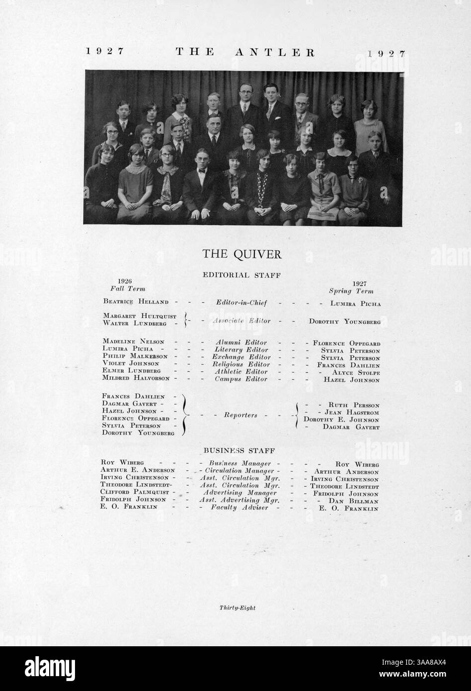 Minnehaha academys antler yearbook from 1927 records key moment hi-res stock photography and ...