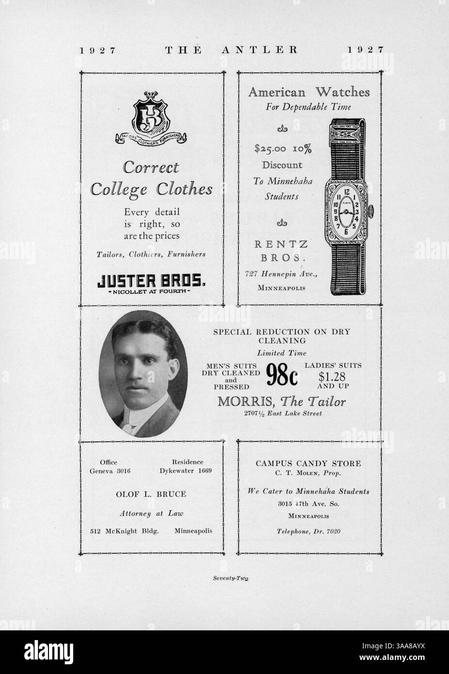 The 1927 Antler Yearbook from Minnehaha Academy reflects the activities ...