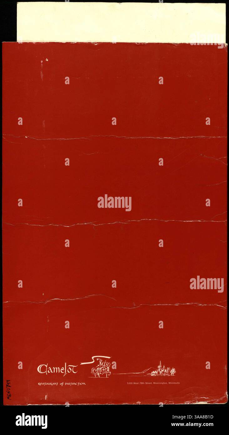 The camelot menu features hot and cold appetizers hi-res stock ...