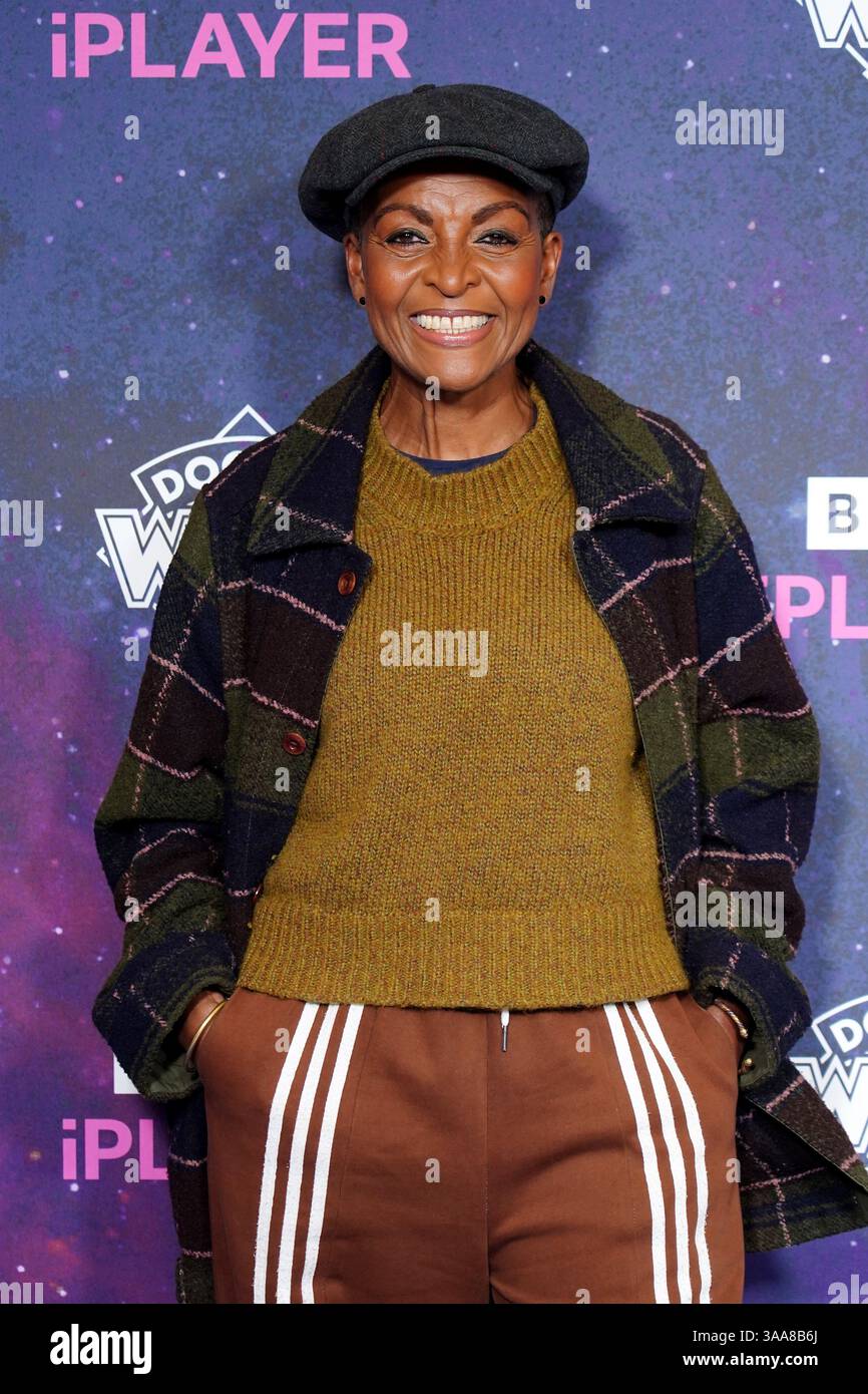 Adjoa Andoh attending the premiere of Doctor Who season two, at the ...