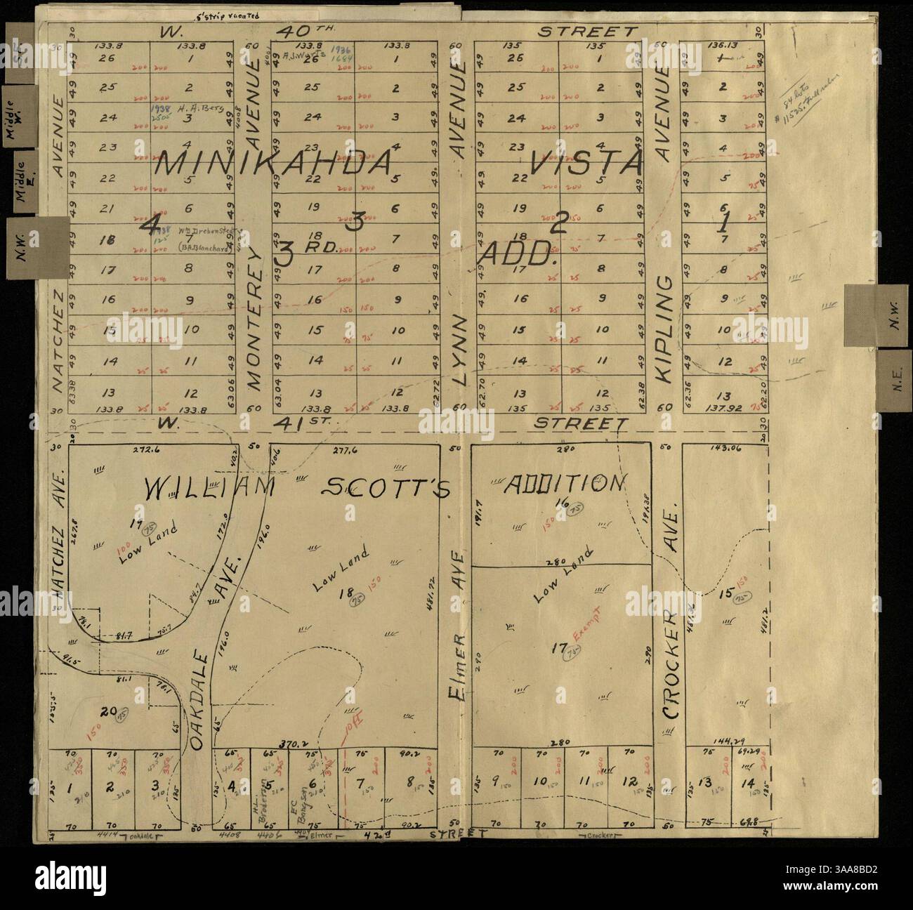 The 1938 1939 assessment map of morningside village displays hou hi-res ...