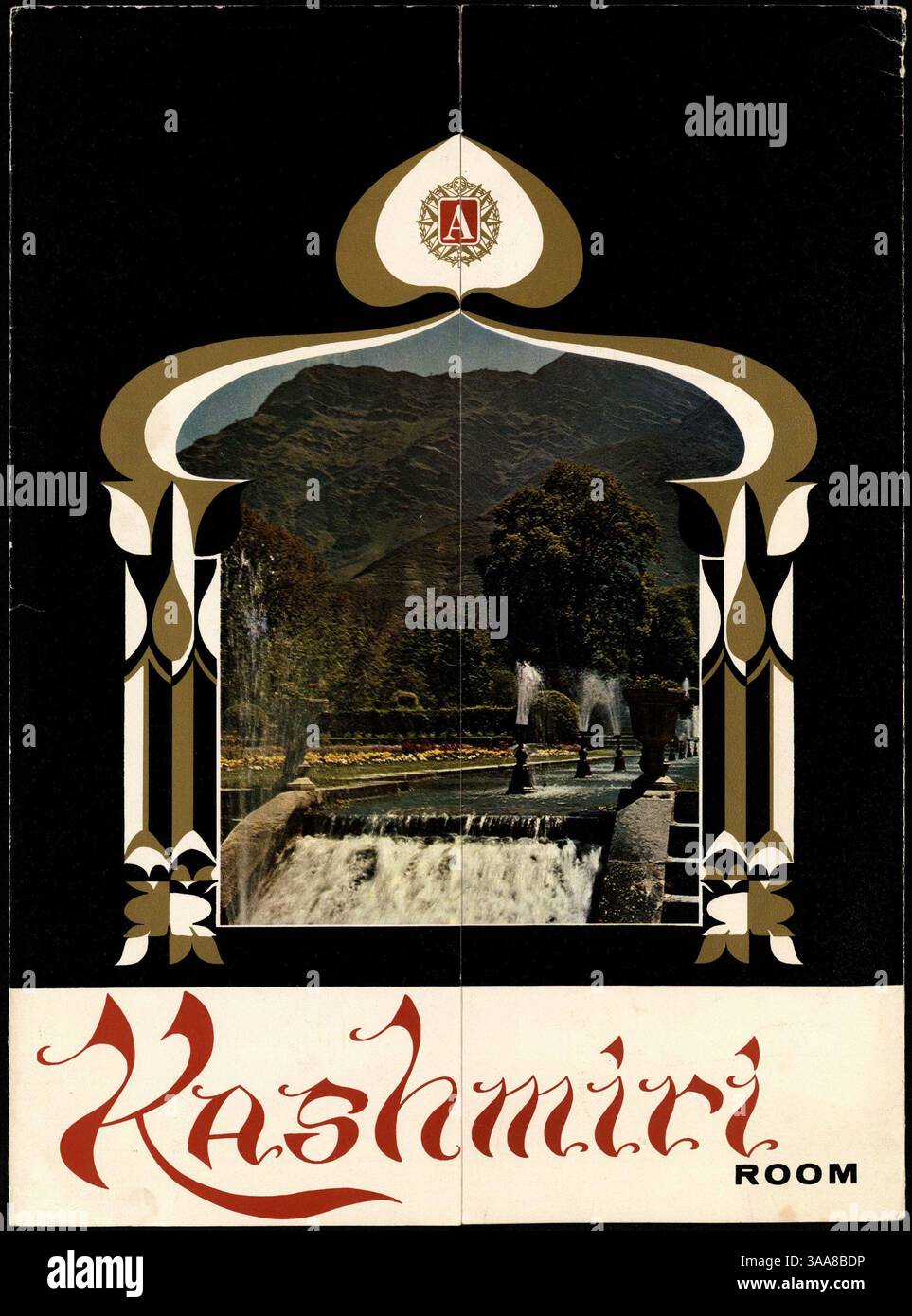 The Kashmiri Room menu is a tri-fold document with a photo of the ...