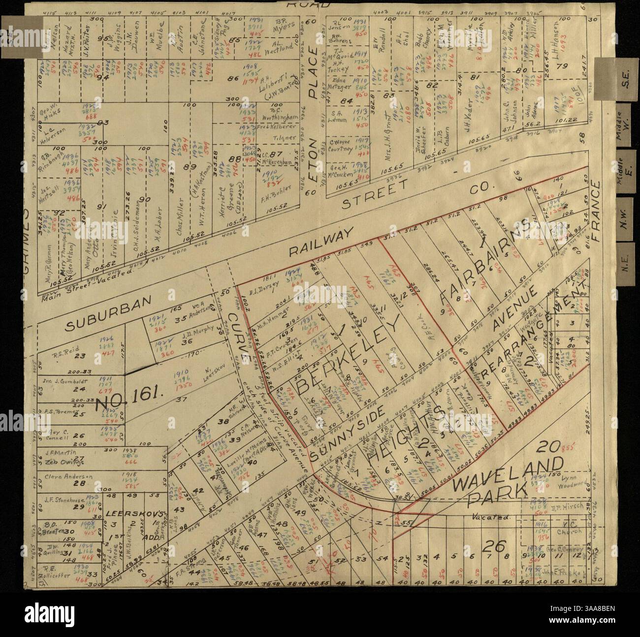 This 1938 1939 assessment map of morningside village shows house ...