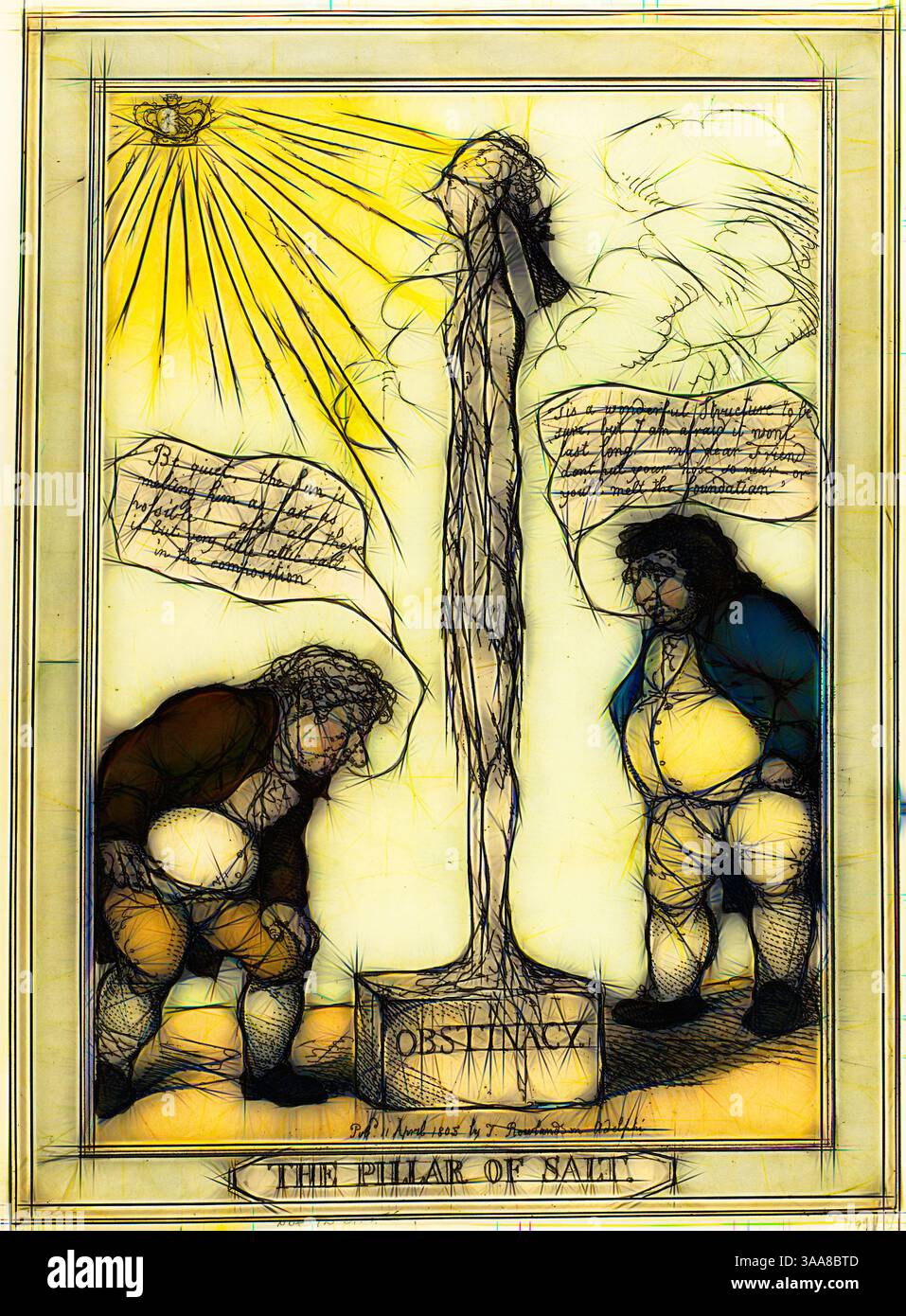 A whimsical illustration featuring a tall, central figure resembling a ...