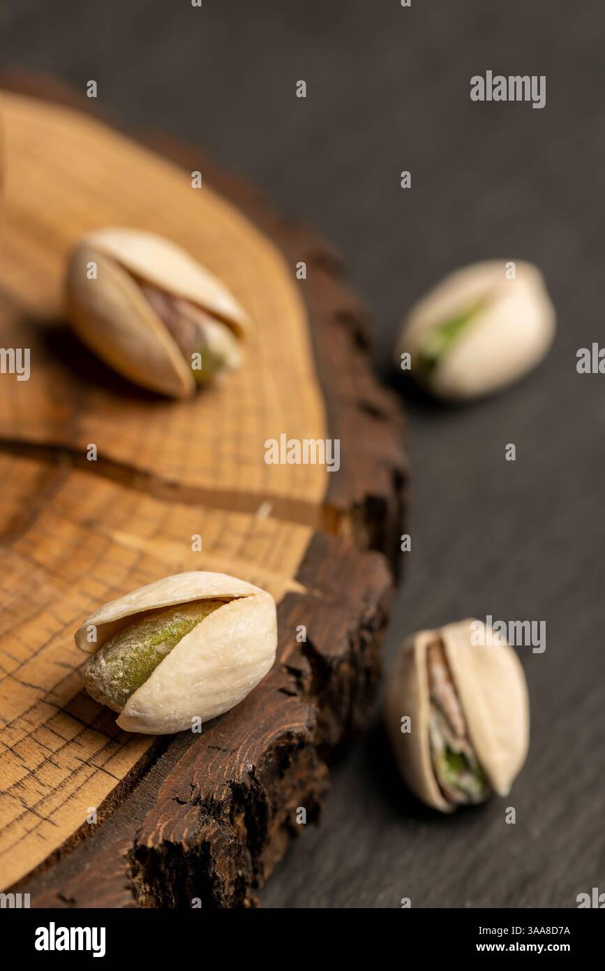 pistachio nuts in their shells with added salt, fried unpeeled ...