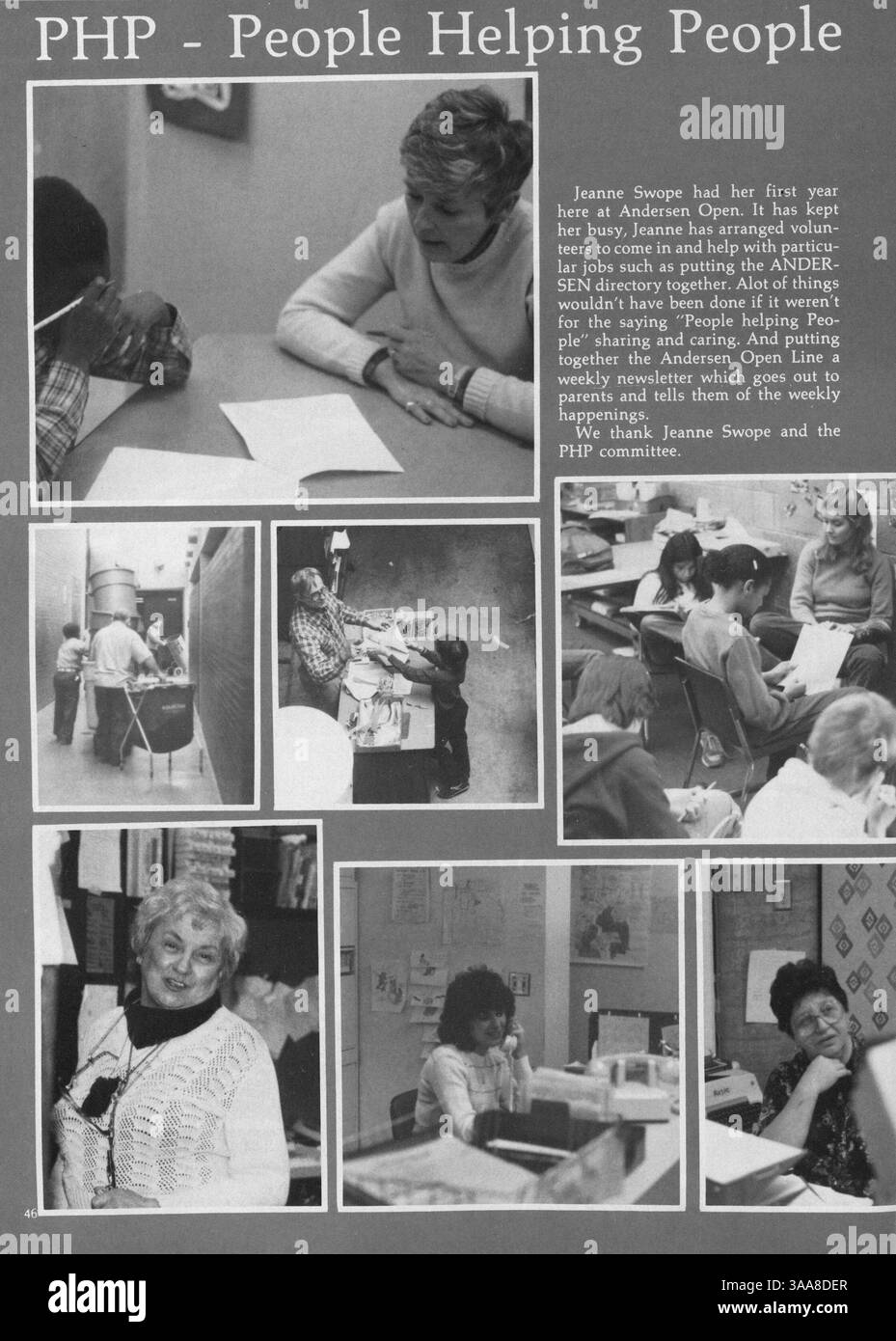 The 1984 'The Dragon' yearbook from Andersen Open records the key ...