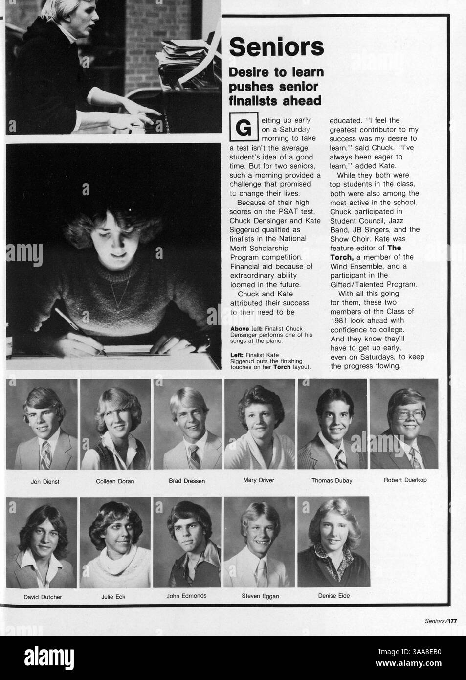 The 1981 Kennedy High Yearbook features profiles of students and ...
