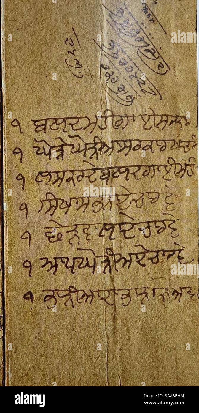 Hukamnama (edict) of Guru Gobind Singh authorizing the grazing of ...