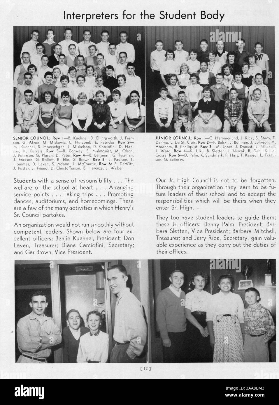 The 1955 edition of patrick henry high schools orator yearbook hi-res stock photography and ...